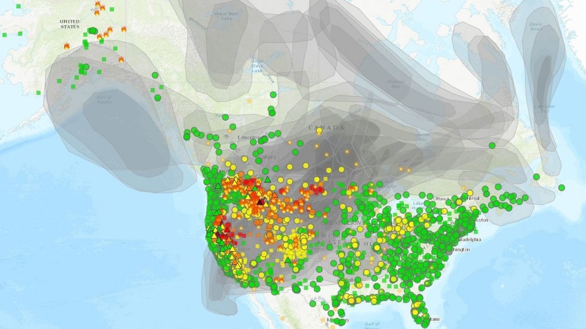 La mappa che aiuta a proteggersi dal fumo degli incendi - la Repubblica