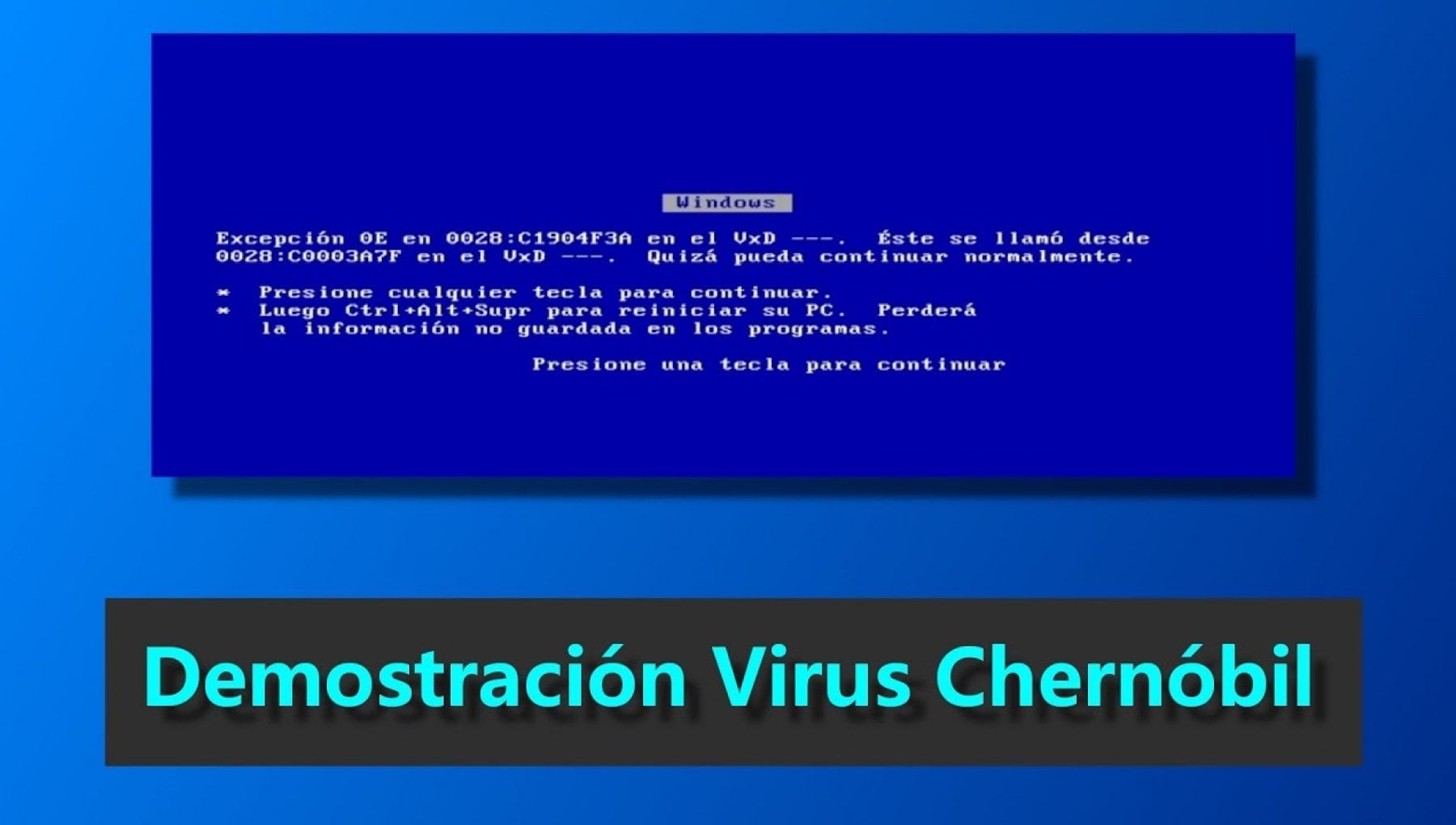 Un virus di nome Chernobyl: "Il mio computer non sa più di esserlo ...
