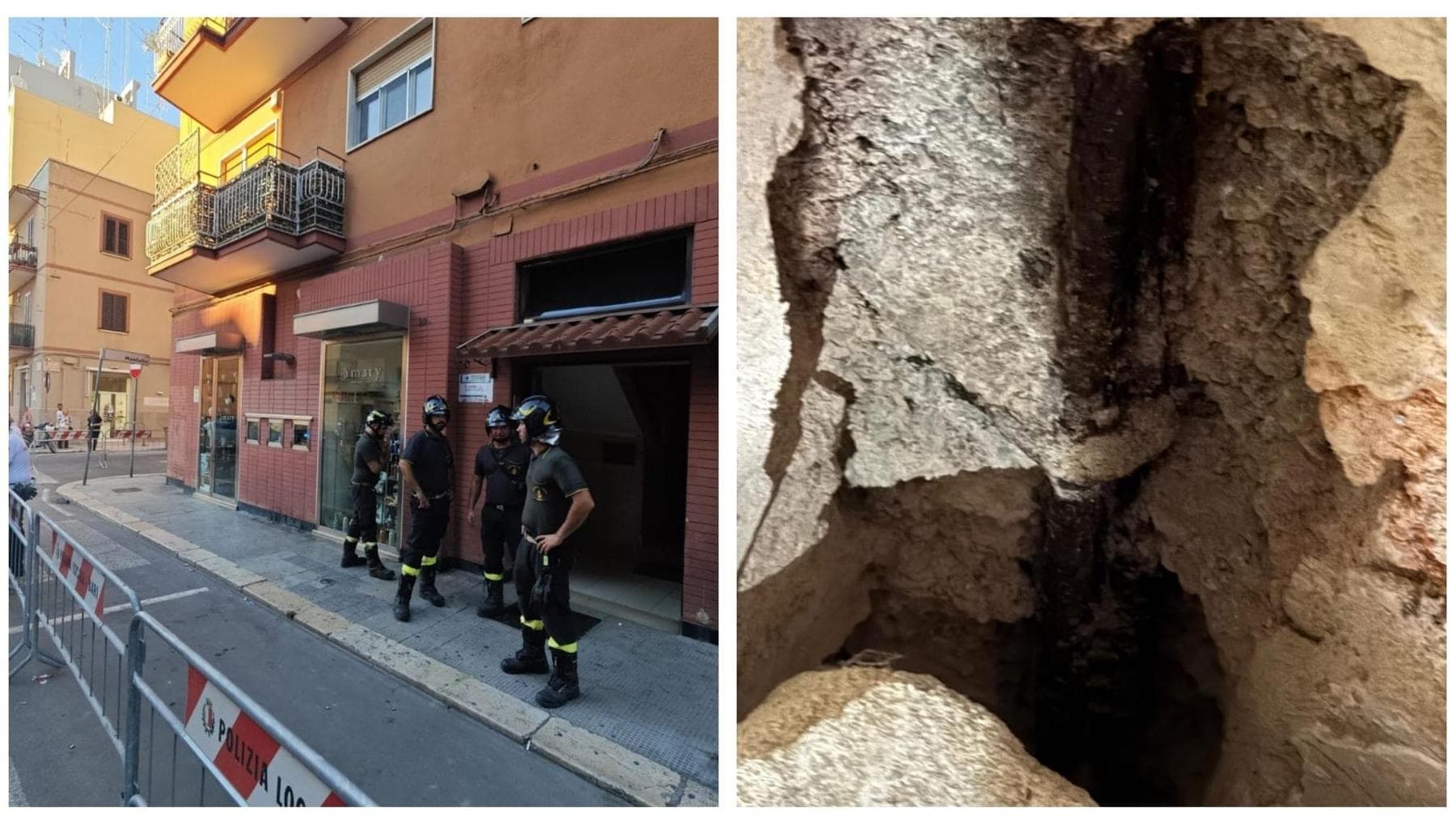 Ecco il pilastro a rischio nel palazzo di via Giulio Petroni: “Dopo ...