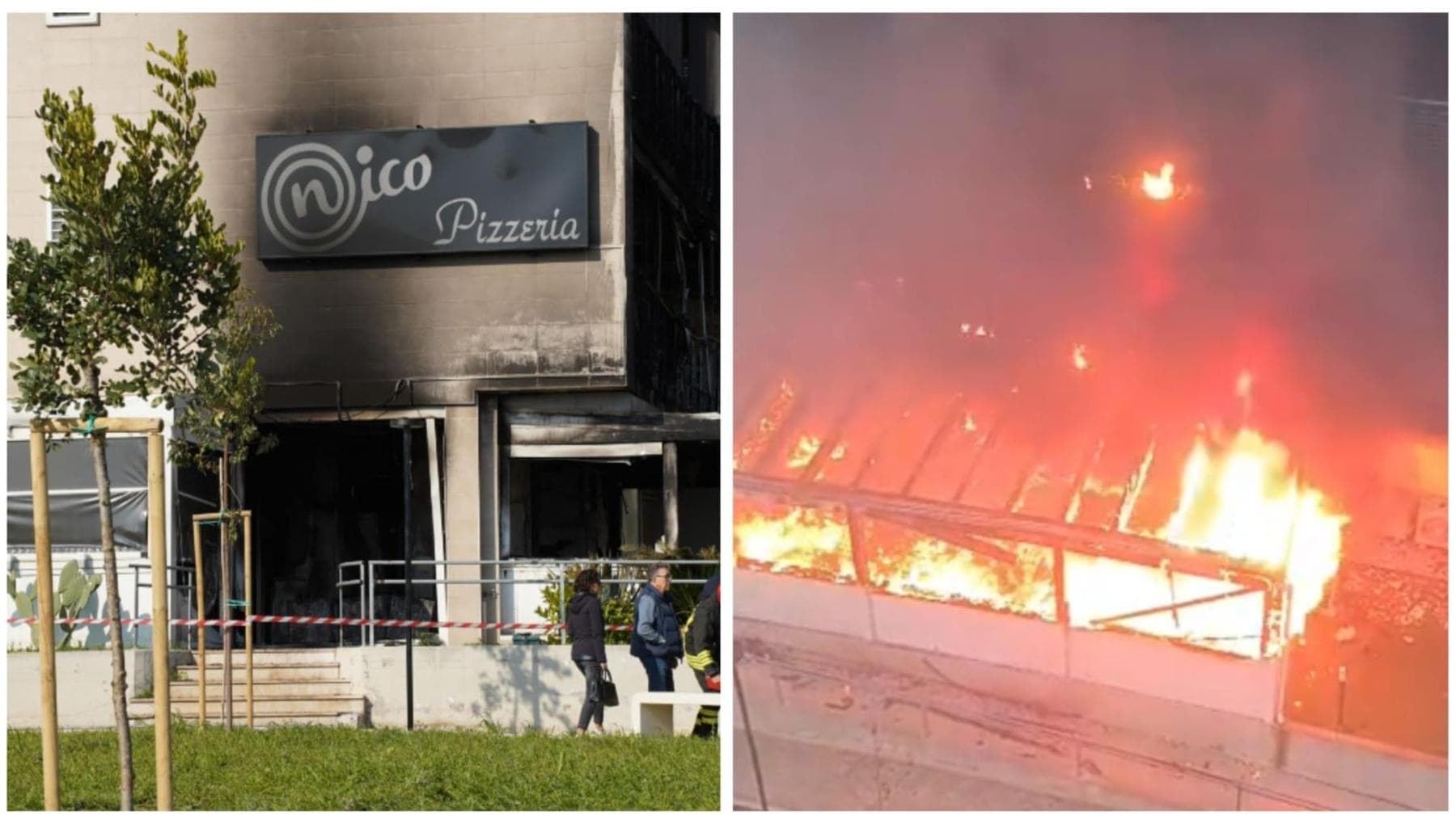 Bari, brucia la pizzeria Nico: fiamme distruggono il locale e ...