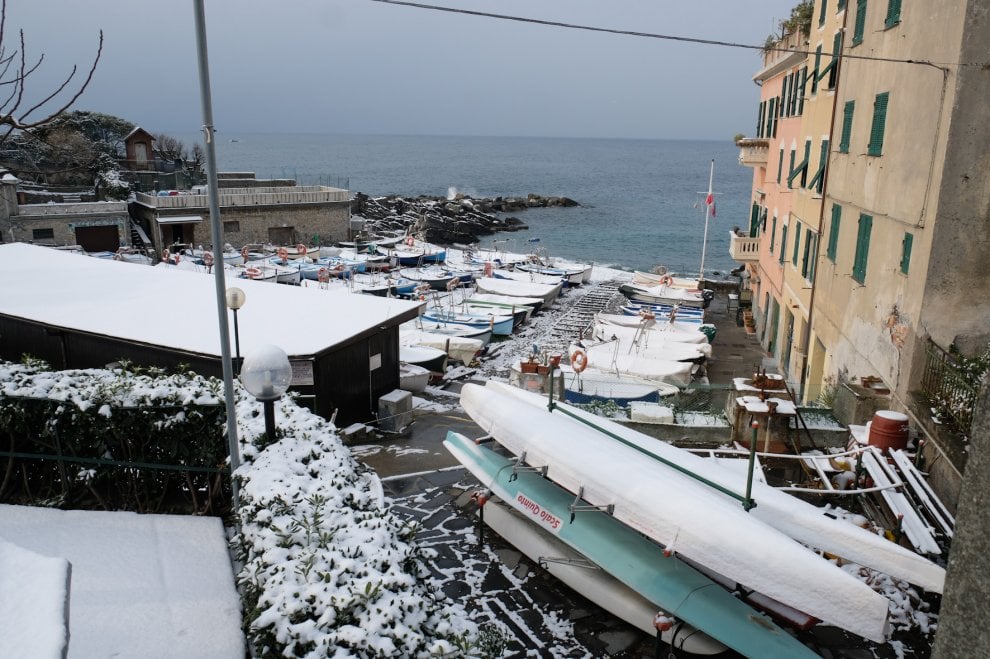 Neve a Genova, il levante della città imbiancato - la Repubblica