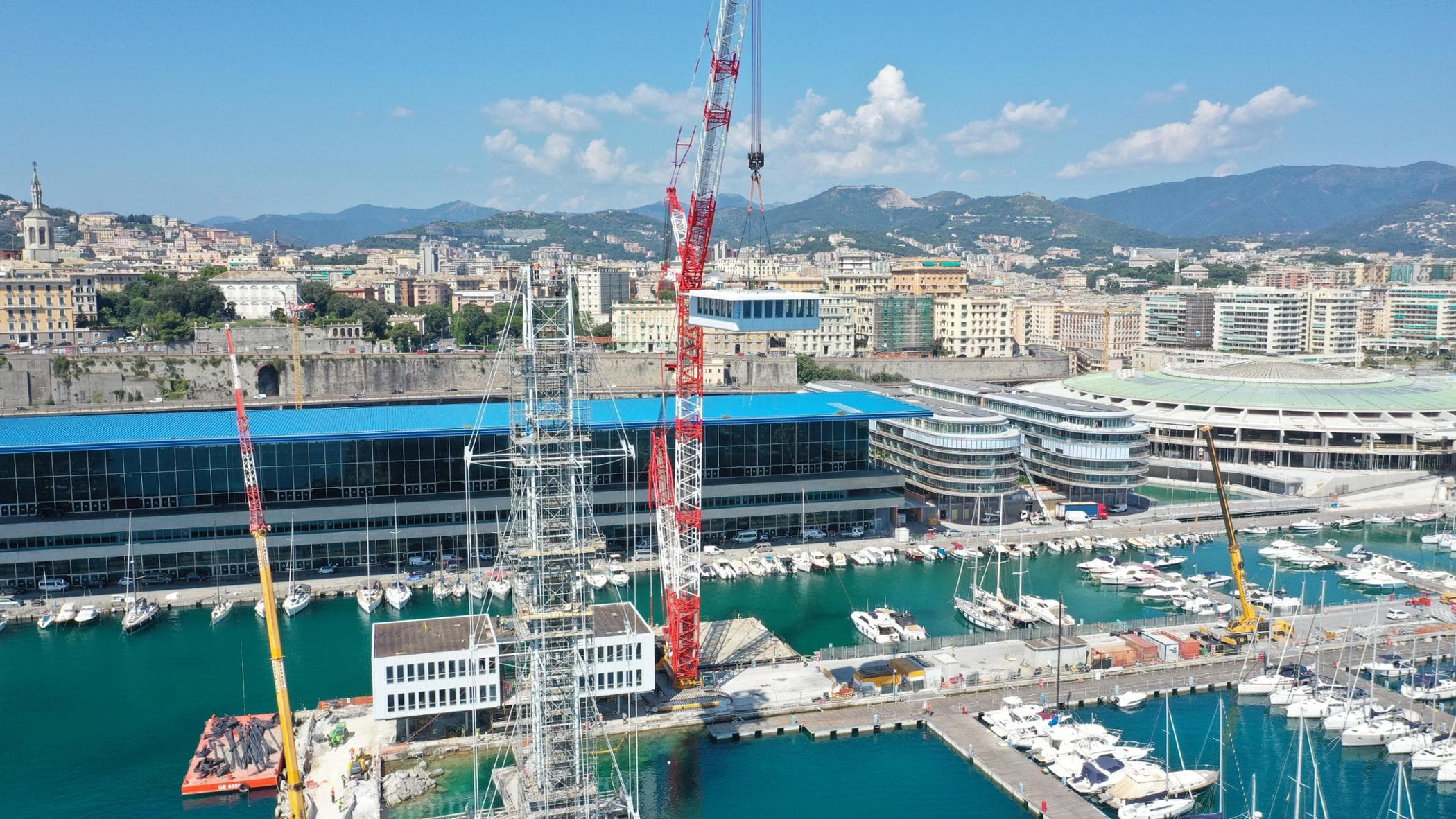 Torre Piloti di Genova, ecco la struttura pronta col “cappello” nel ...