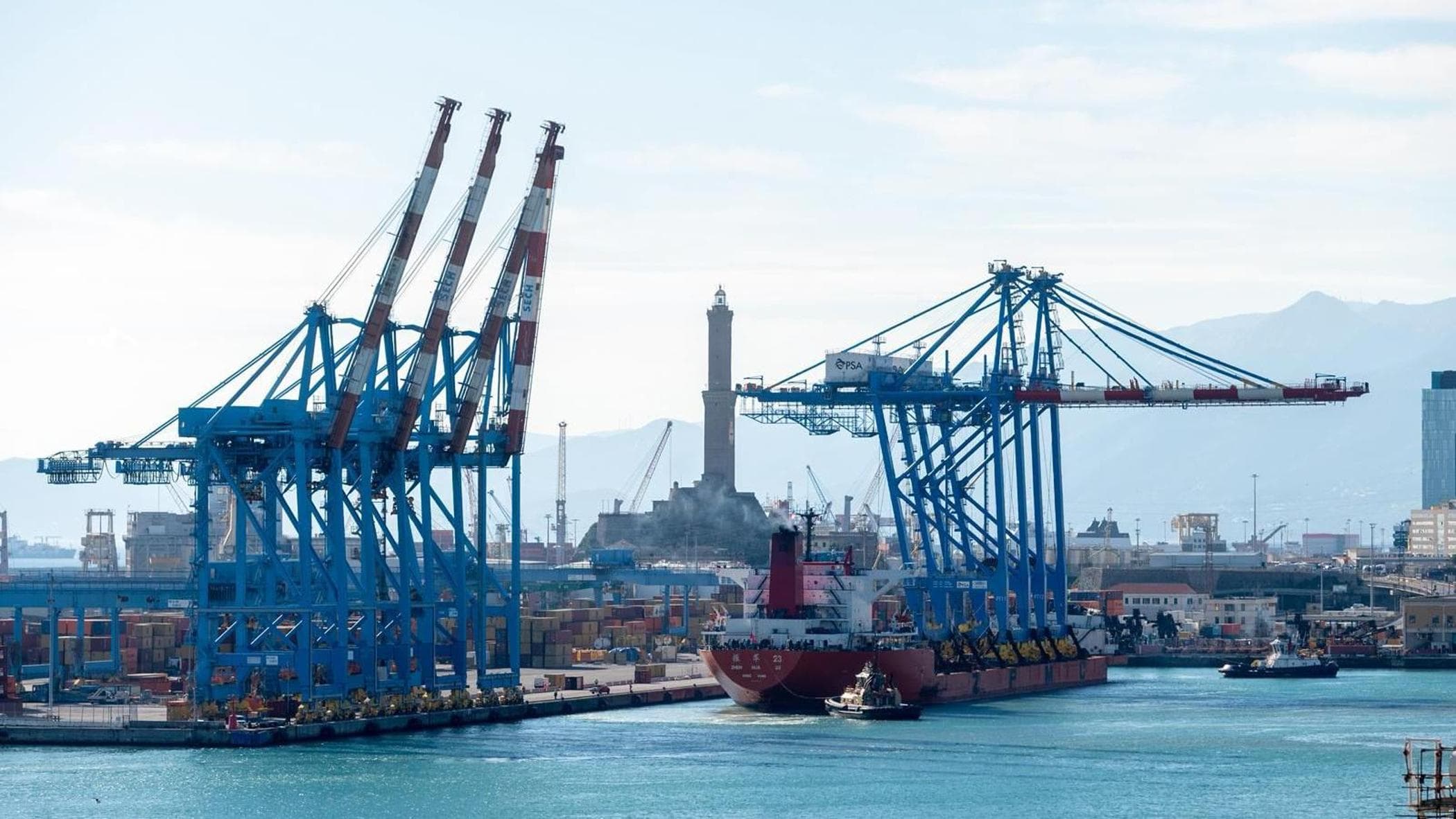Medov: le operazioni di scarico al terminal Sech delle due nuove gru ...