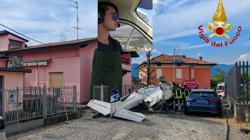 Valbrembo, Cessna con due persone cade tra le case: morto l’istruttore ...