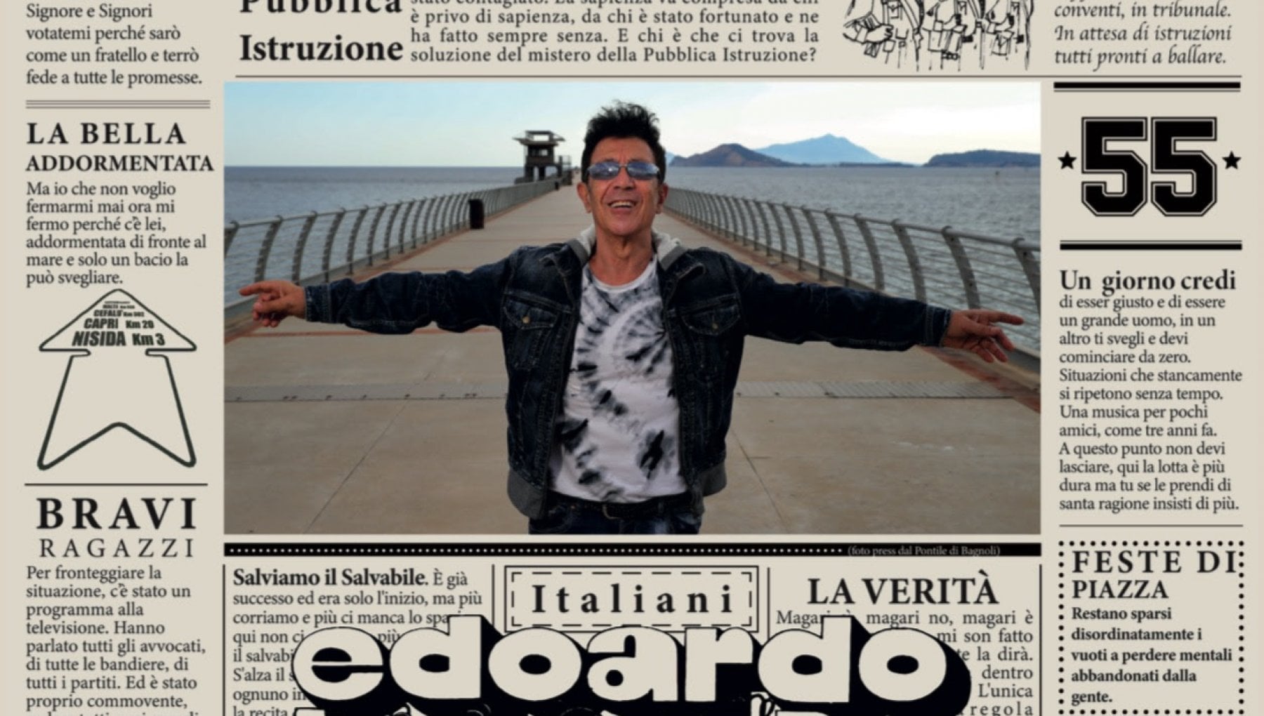 Edoardo Bennato, conferenza show: "De Luca comico, Totò poteva essere ...