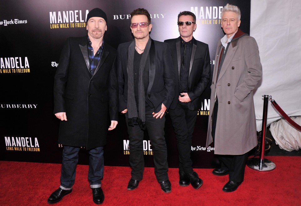 New York, gli U2 alla première del film su Mandela - la Repubblica