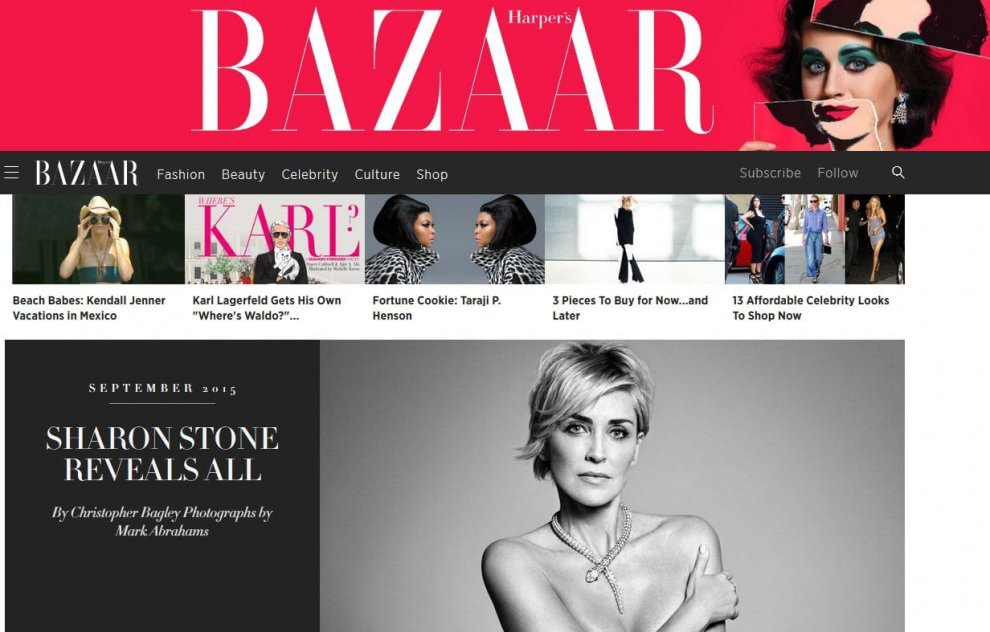 A 57 anni Sharon Stone posa per Harper's Bazaar - la Repubblica