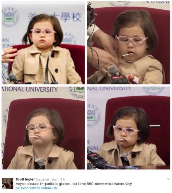 Tutti pazzi per la bimba che ha interrotto l'intervista del padre ...