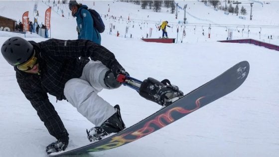Alessandro: "Con la mia protesi high tech e lo snowboard posso sognare ...