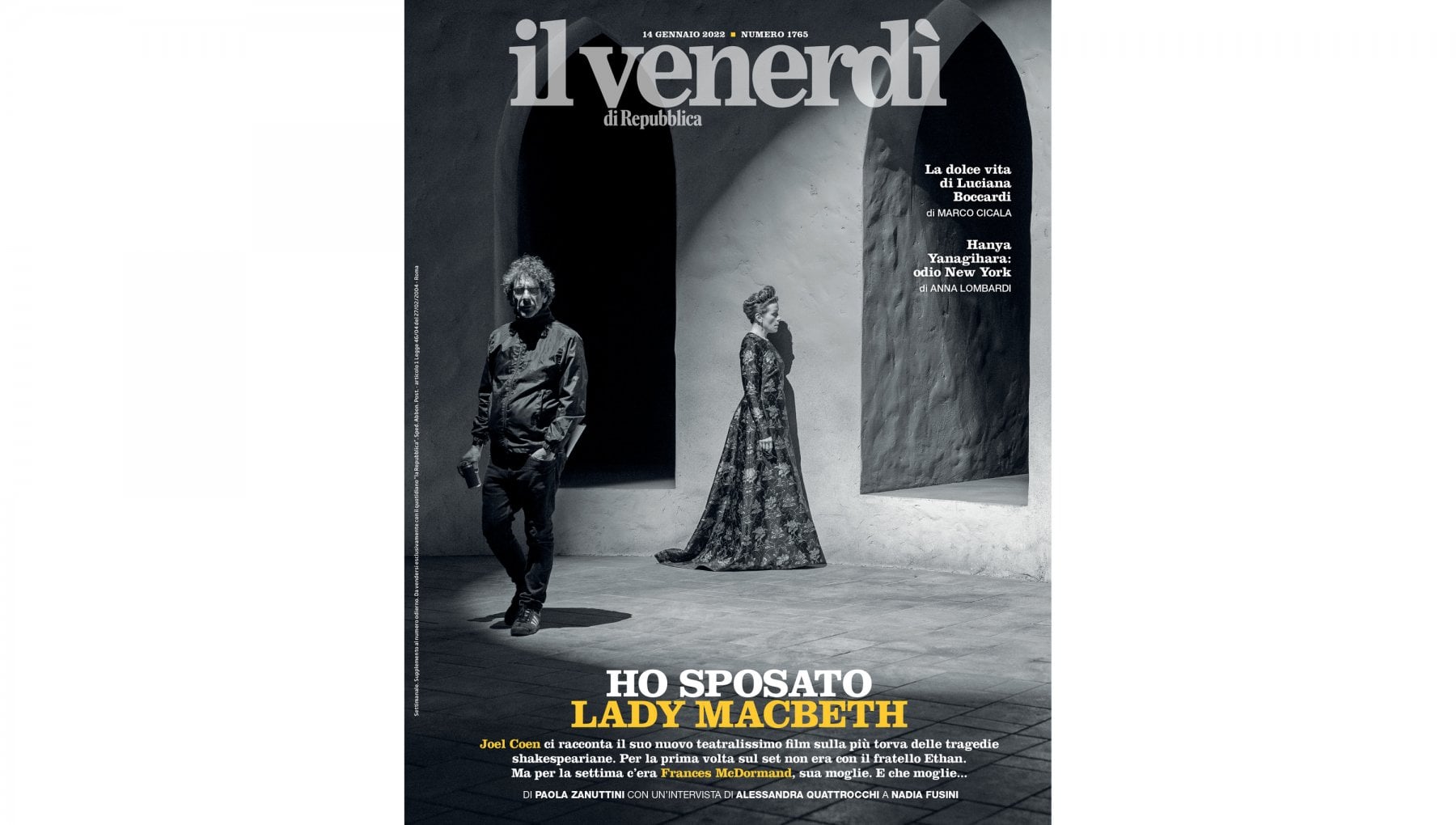 Joel Coen: ho sposato Lady Macbeth. La copertina del Venerdì del 14 ...