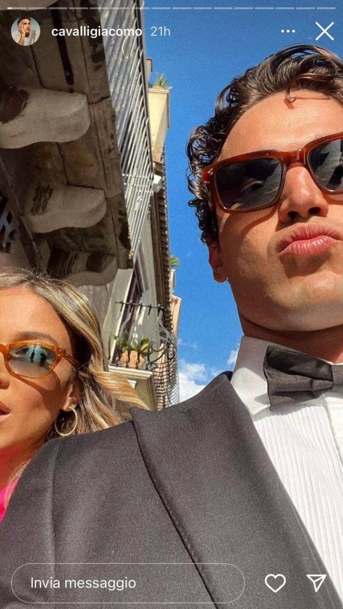 Diletta Leotta con il compagno Giacomo Cavalli al matrimonio del ...