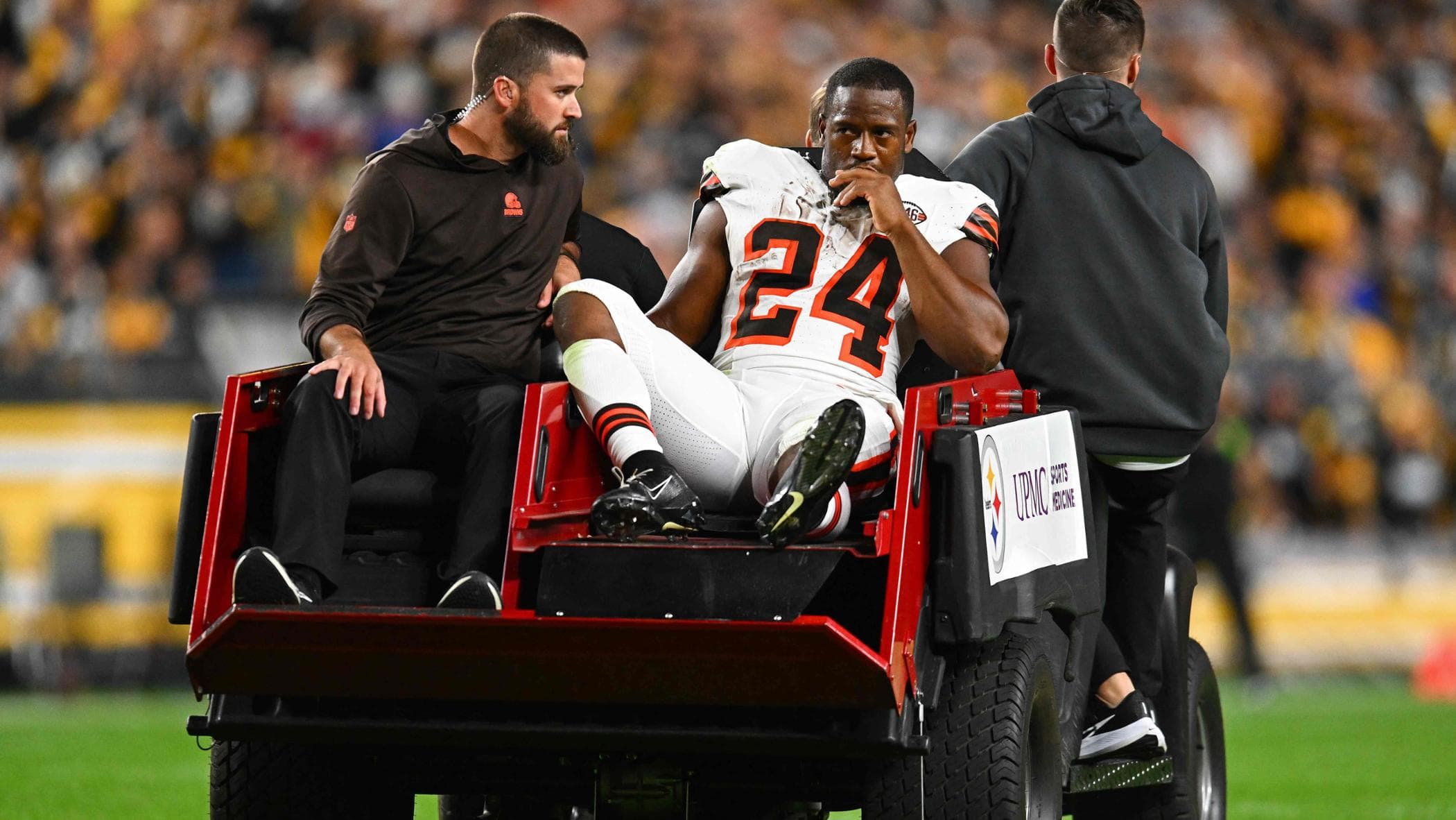 Nfl, infortunio shock per la star Nick Chubb e la tv americana si ...