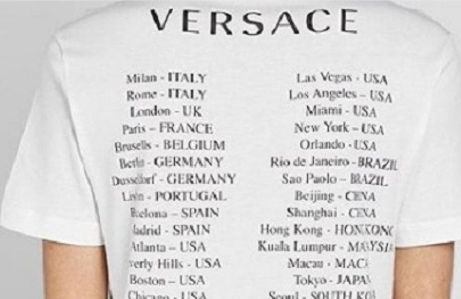 Cina, polemica per le magliette Versace: immediate le scuse dell ...