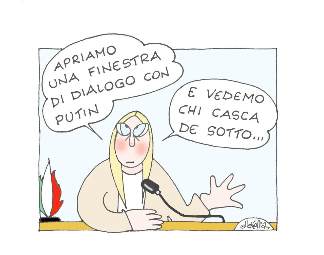 Meloni e la geopolitica nella vignetta di Ellekappa - la Repubblica