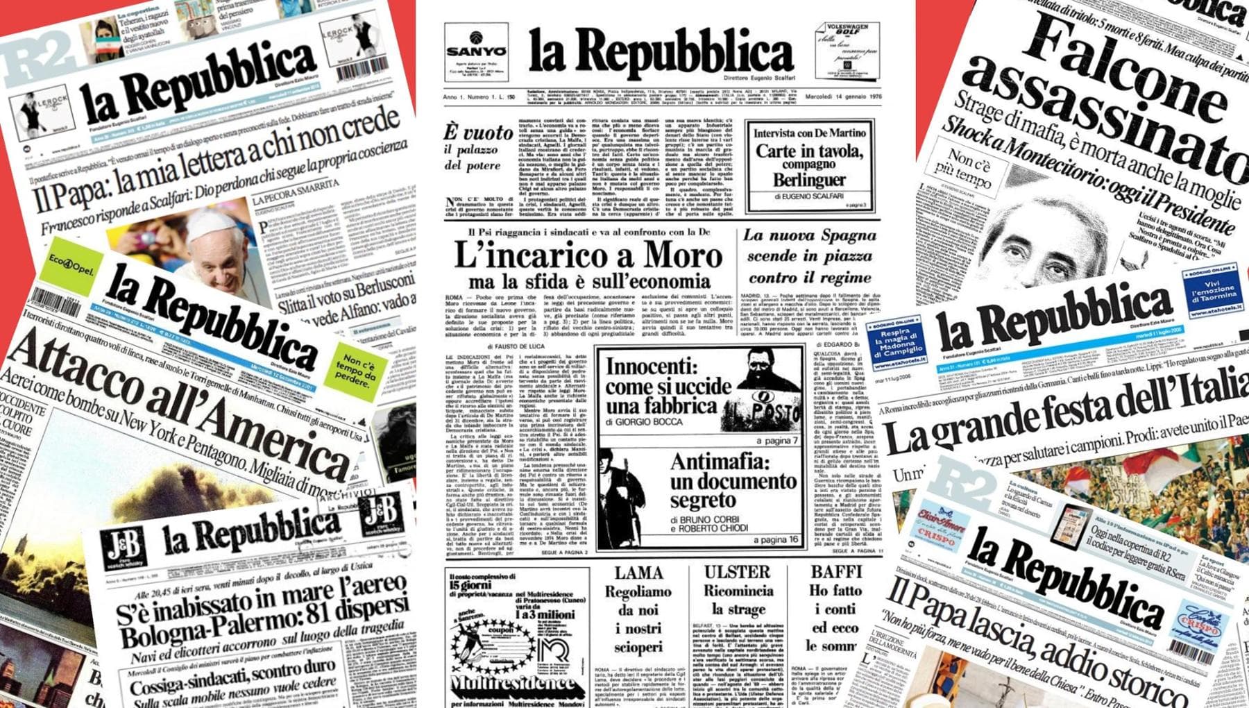 Ogni giovedì in regalo con Repubblica le prime pagine che hanno fatto ...