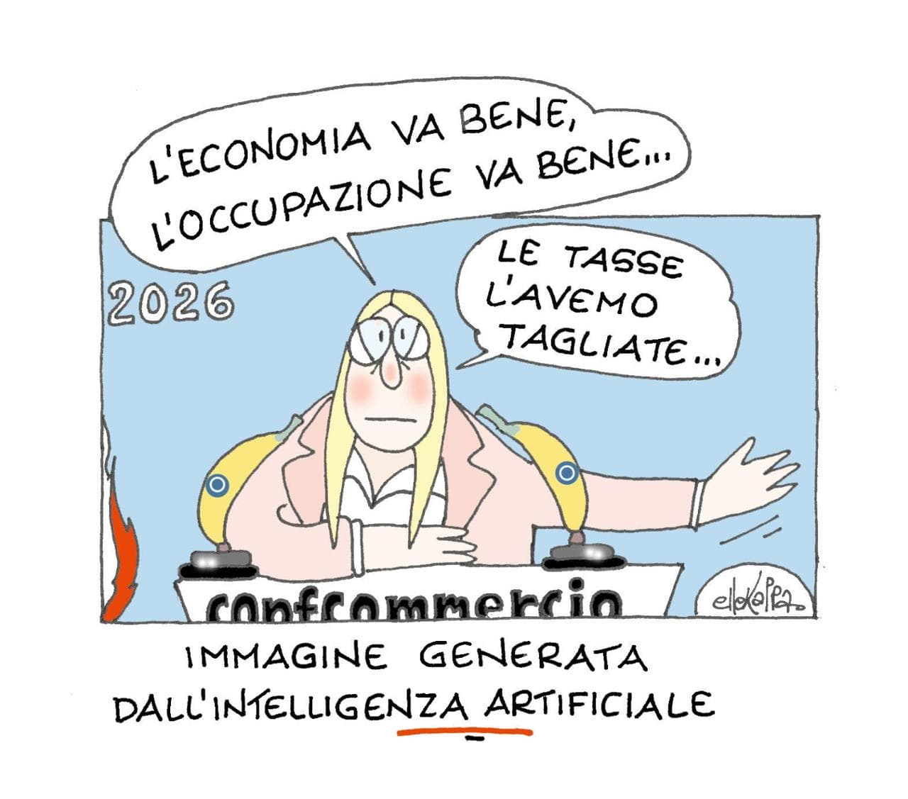 Meloni, l’economia e l’IA: la vignetta di Ellekappa - la Repubblica
