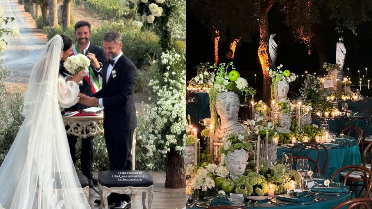 Bartolini, le nozze dello chef più stellato d'Italia con Roberta Morise ...