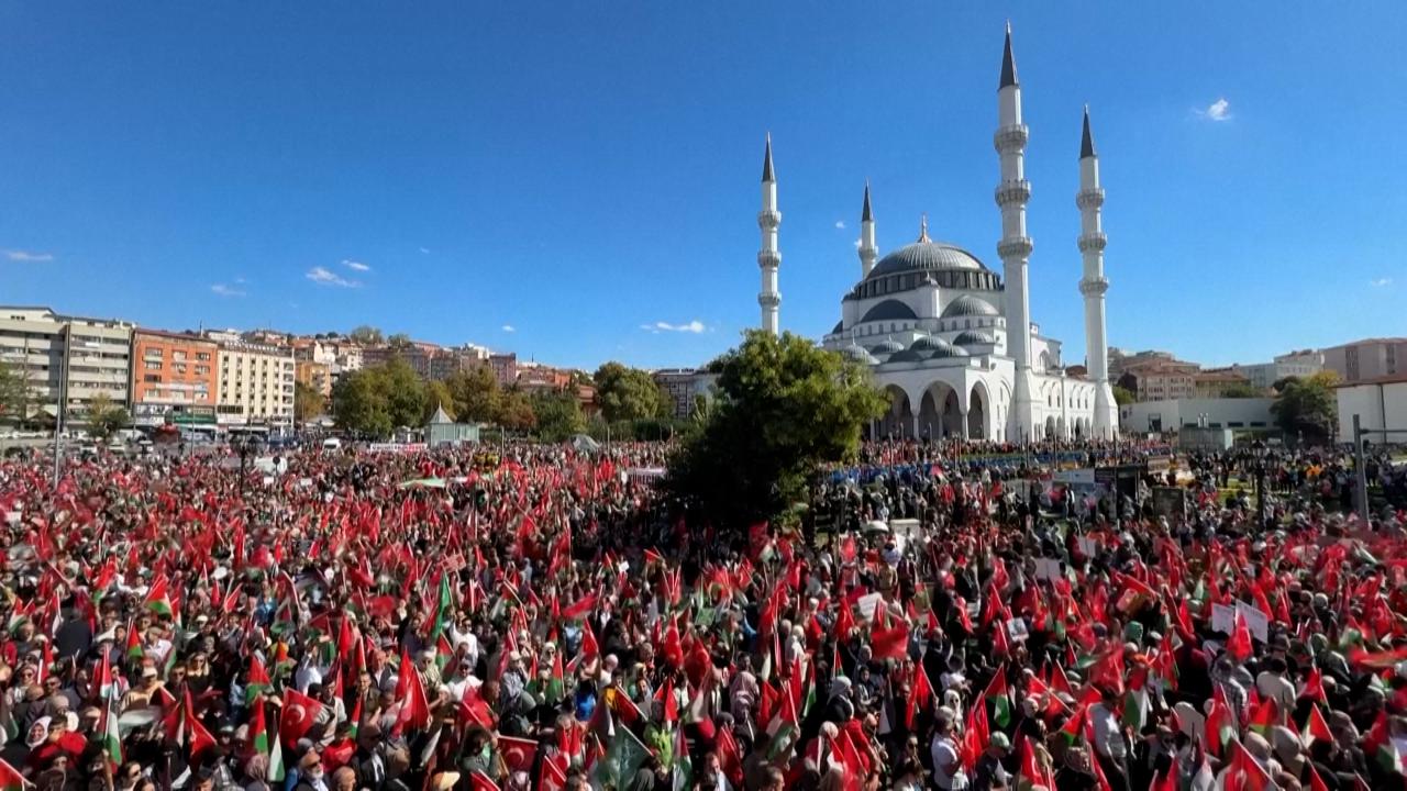 Turchia: un fiume di persone in piazza per sostegno a Gaza e Flotilla ...